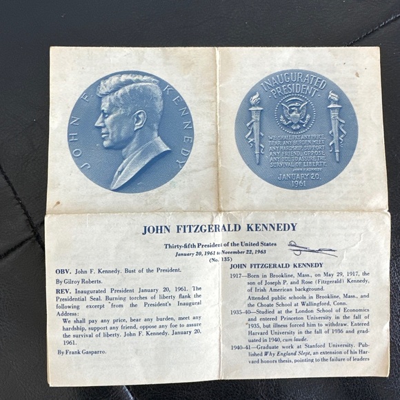 Other | Vintage Jfk Inaugural 1961 Bronze Medallion Coin Token | Poshmark
